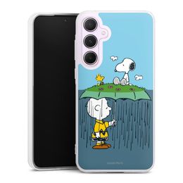 DeinDesign Galaxy A55 5G Handy Silikon H&uuml;lle Case transparent Handyh&uuml;lle Peanuts Children Snoopy Silikon Case
