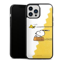 DeinDesign iPhone 13 Pro Max Handy Silikon H&uuml;lle Case schwarz Handyh&uuml;lle Snoopy Peanuts Children