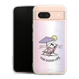 DeinDesign Google Pixel 8a Handy Silikon H&uuml;lle Case transparent Handyh&uuml;lle Snoopy Official Licensed Product Peanuts Silikon Case