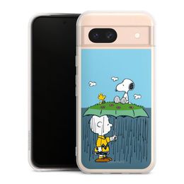DeinDesign Google Pixel 8a Handy Silikon H&uuml;lle Case transparent Handyh&uuml;lle Peanuts Children Snoopy Silikon Case