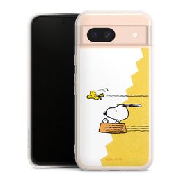 DeinDesign Google Pixel 8a Handy Silikon H&uuml;lle Case transparent Handyh&uuml;lle Snoopy Peanuts Children Silikon Case