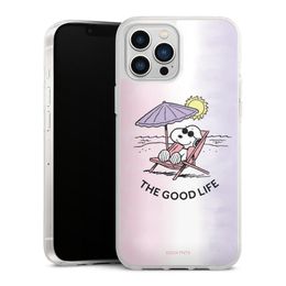 DeinDesign iPhone 13 Pro Max Handy Silikon H&uuml;lle Case transparent Handyh&uuml;lle Snoopy Official Licensed Product Peanuts Silikon Case