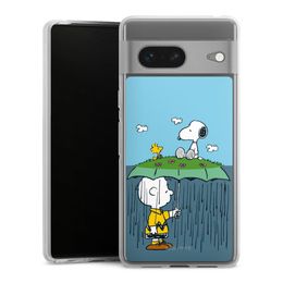 DeinDesign Google Pixel 7 Handy Silikon H&uuml;lle Case transparent Handyh&uuml;lle Peanuts Children Snoopy Silikon Case