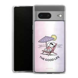 DeinDesign Google Pixel 7 Handy Silikon H&uuml;lle Case transparent Handyh&uuml;lle Snoopy Official Licensed Product Peanuts Silikon Case