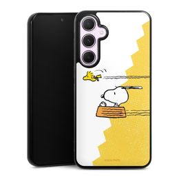 DeinDesign Galaxy A55 5G Handy Silikon H&uuml;lle Case schwarz Handyh&uuml;lle Snoopy Peanuts Children