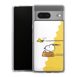DeinDesign Google Pixel 7 Handy Silikon H&uuml;lle Case transparent Handyh&uuml;lle Snoopy Peanuts Children Silikon Case