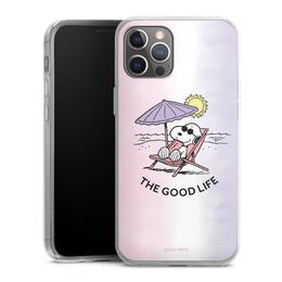 DeinDesign iPhone 12 Pro Max Handy Silikon H&uuml;lle Case transparent Handyh&uuml;lle Snoopy Official Licensed Product Peanuts Silikon Case