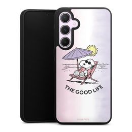 DeinDesign Galaxy A55 5G Handy Premium Silikon H&uuml;lle Handyh&uuml;lle schwarz Case Snoopy Official Licensed Product Peanuts Silikon Premium Case