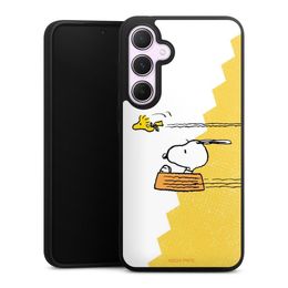 DeinDesign Galaxy A55 5G Handy Premium Silikon H&uuml;lle Handyh&uuml;lle schwarz Case Snoopy Peanuts Children Silikon Premium Case