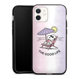 DeinDesign iPhone 12 Handy Silikon H&uuml;lle Case schwarz Handyh&uuml;lle Snoopy Official Licensed Product Peanuts