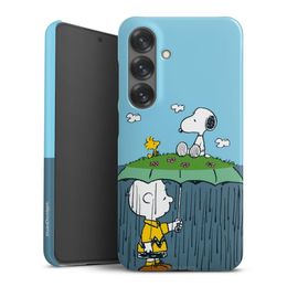 DeinDesign Galaxy S25 Handy Premium Case Smartphone Handyh&uuml;lle Schutzh&uuml;lle gl&auml;nzend Peanuts Children Snoopy Premium Case