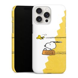 DeinDesign iPhone 15 Pro Max Handy Premium Case Smartphone Handyh&uuml;lle Schutzh&uuml;lle gl&auml;nzend Snoopy Peanuts Children Premium Case