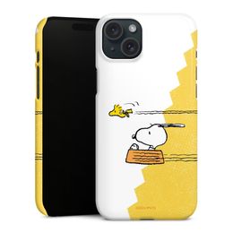 DeinDesign iPhone 15 Plus Handy Premium Case Smartphone Handyh&uuml;lle Schutzh&uuml;lle gl&auml;nzend Snoopy Peanuts Children Premium Case