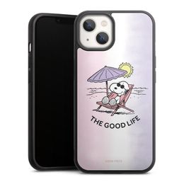 DeinDesign iPhone 13 Handy Gallery Case Handyh&uuml;lle 9H Geh&auml;rtetes Glas R&uuml;ckseite H&uuml;lle Snoopy Official Licensed Product Peanuts Gallery Case