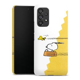 DeinDesign Galaxy A53 5G Handy Premium Case Smartphone Handyh&uuml;lle Schutzh&uuml;lle gl&auml;nzend Children Peanuts Snoopy Premium Case