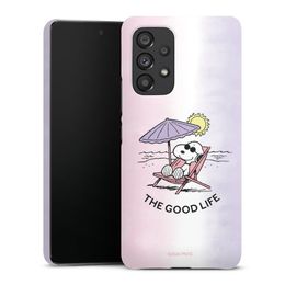 DeinDesign Galaxy A53 5G Handy Premium Case Smartphone Handyh&uuml;lle Schutzh&uuml;lle gl&auml;nzend Snoopy Official Licensed Product Peanuts Premium Case