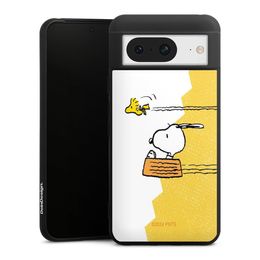 DeinDesign Google Pixel 8 Handy Premium Silikon H&uuml;lle Handyh&uuml;lle schwarz Case Snoopy Peanuts Children Silikon Premium Case