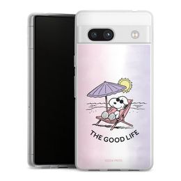 DeinDesign Google Pixel 7a Handy Silikon H&uuml;lle Case transparent Handyh&uuml;lle Snoopy Official Licensed Product Peanuts Silikon Case