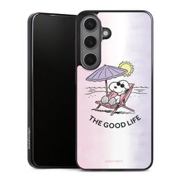 DeinDesign Galaxy S25 Handy Slim Case extra d&uuml;nn Silikon Handyh&uuml;lle schwarz H&uuml;lle Snoopy Official Licensed Product Peanuts Silikon Slim Case