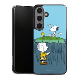 DeinDesign Galaxy S25 Handy Slim Case extra d&uuml;nn Silikon Handyh&uuml;lle schwarz H&uuml;lle Peanuts Children Snoopy Silikon Slim Case