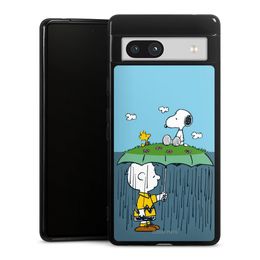 DeinDesign Google Pixel 7a Handy Silikon H&uuml;lle Case schwarz Handyh&uuml;lle Peanuts Children Snoopy
