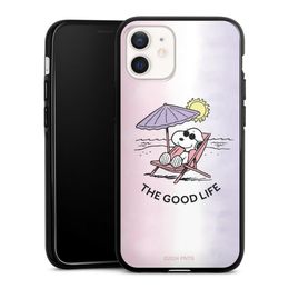 DeinDesign iPhone 12 mini Handy Silikon H&uuml;lle Case schwarz Handyh&uuml;lle Snoopy Official Licensed Product Peanuts