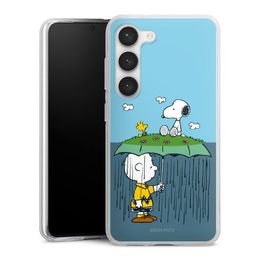 DeinDesign Galaxy S23 Handy Silikon H&uuml;lle Case transparent Handyh&uuml;lle Peanuts Children Snoopy Silikon Case