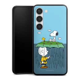 DeinDesign Galaxy S23 Handy Silikon H&uuml;lle Case schwarz Handyh&uuml;lle Peanuts Children Snoopy