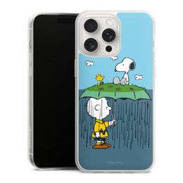 DeinDesign iPhone 15 Pro Max Handy Silikon H&uuml;lle Case transparent Handyh&uuml;lle Peanuts Children Snoopy Silikon Case