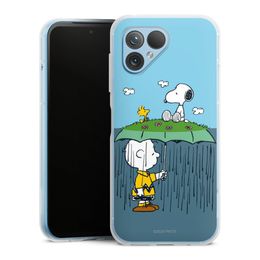 DeinDesign Fairphone 5 Handy Silikon H&uuml;lle Case transparent Handyh&uuml;lle Peanuts Children Snoopy Silikon Case