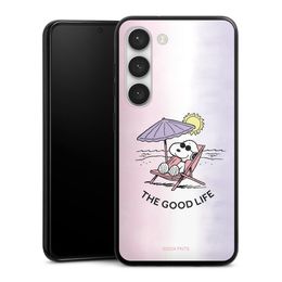 DeinDesign Galaxy S23 Handy Silikon H&uuml;lle Case schwarz Handyh&uuml;lle Snoopy Official Licensed Product Peanuts