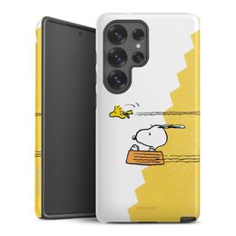 DeinDesign Galaxy S25 Ultra Handy Panzer Handyh&uuml;lle robuste Outdoor H&uuml;lle Schutzh&uuml;lle matt Snoopy Peanuts Children Tough Case