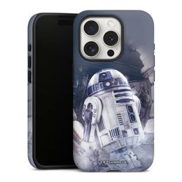 DeinDesign iPhone 15 Pro Handy Panzer Handyh&uuml;lle robuste Outdoor H&uuml;lle Schutzh&uuml;lle matt Robot Merchandise Star Wars Tough Case