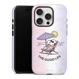 DeinDesign iPhone 15 Pro Handy Panzer Handyh&uuml;lle robuste Outdoor H&uuml;lle Schutzh&uuml;lle matt Snoopy Official Licensed Product Peanuts Tough Case