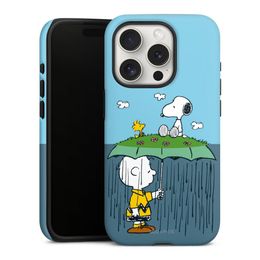 DeinDesign iPhone 15 Pro Handy Panzer Handyh&uuml;lle robuste Outdoor H&uuml;lle Schutzh&uuml;lle matt Peanuts Children Snoopy Tough Case