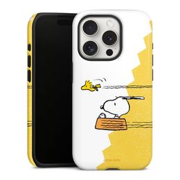 DeinDesign iPhone 15 Pro Handy Panzer Handyh&uuml;lle robuste Outdoor H&uuml;lle Schutzh&uuml;lle gl&auml;nzend Snoopy Peanuts Children Tough Case