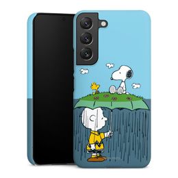 DeinDesign Galaxy S22 Handy Premium Case Smartphone Handyh&uuml;lle Schutzh&uuml;lle matt Peanuts Children Snoopy Premium Case