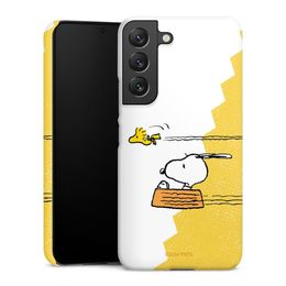 DeinDesign Galaxy S22 Handy Premium Case Smartphone Handyh&uuml;lle Schutzh&uuml;lle matt Snoopy Peanuts Children Premium Case