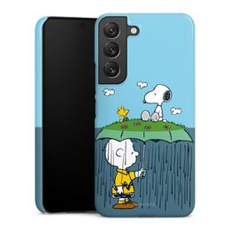 DeinDesign Galaxy S22 Handy Premium Case Smartphone Handyh&uuml;lle Schutzh&uuml;lle gl&auml;nzend Peanuts Children Snoopy Premium Case