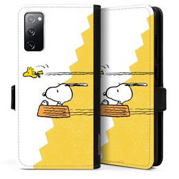 DeinDesign Galaxy S20 Handy Klapph&uuml;lle Handyh&uuml;lle aus Kunst Leder schwarz Flip Case Peanuts Snoopy Children Sideflip mit Lasche