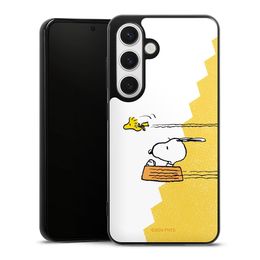 DeinDesign Galaxy S24 Handy Silikon H&uuml;lle Case schwarz Handyh&uuml;lle Snoopy Peanuts Children