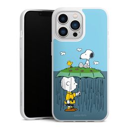 DeinDesign iPhone 13 Pro Handy Silikon H&uuml;lle Case wei&szlig; Handyh&uuml;lle Peanuts Children Snoopy Silikon Case