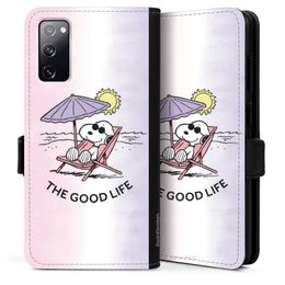 DeinDesign Galaxy S20 Handy Klapph&uuml;lle Handyh&uuml;lle aus Kunst Leder schwarz Flip Case Snoopy Official Licensed Product Peanuts Sideflip mit Lasche