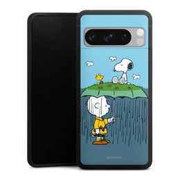 DeinDesign Google Pixel 8 Pro Handy Premium Silikon H&uuml;lle Handyh&uuml;lle schwarz Case Peanuts Children Snoopy Silikon Premium Case