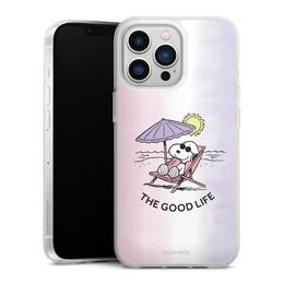 DeinDesign iPhone 13 Pro Handy Silikon H&uuml;lle Case transparent Handyh&uuml;lle Snoopy Official Licensed Product Peanuts Silikon Case