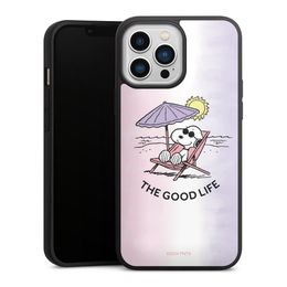 DeinDesign iPhone 13 Pro Max Handy Premium Silikon H&uuml;lle Handyh&uuml;lle schwarz Case Snoopy Official Licensed Product Peanuts Silikon Premium Case