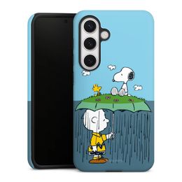 DeinDesign Galaxy S24 Handy Panzer Handyh&uuml;lle robuste Outdoor H&uuml;lle Schutzh&uuml;lle matt Peanuts Children Snoopy Tough Case