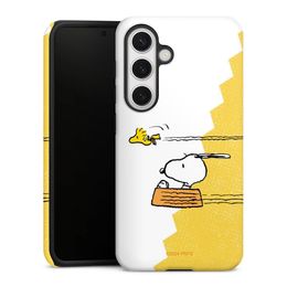 DeinDesign Galaxy S24 Handy Panzer Handyh&uuml;lle robuste Outdoor H&uuml;lle Schutzh&uuml;lle matt Snoopy Peanuts Children Tough Case