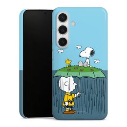 DeinDesign Galaxy S24 Handy Premium Case Smartphone Handyh&uuml;lle Schutzh&uuml;lle gl&auml;nzend Peanuts Children Snoopy Premium Case