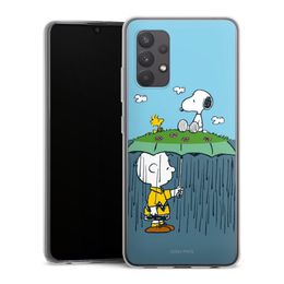 DeinDesign Galaxy A32 4G Handy Silikon H&uuml;lle Case transparent Handyh&uuml;lle Peanuts Children Snoopy Silikon Case